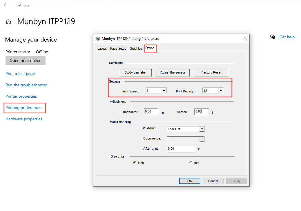 How to adjust the density and speed in the settings? – MUNBYN Help Center