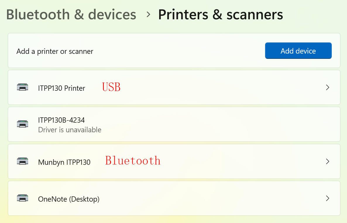 (Bluetooth connection method) How to connect to the ITPP130B printer ...