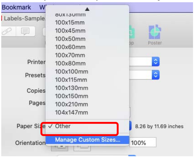 Mac: Select Default Label Size for Label Printer – MUNBYN Help Center