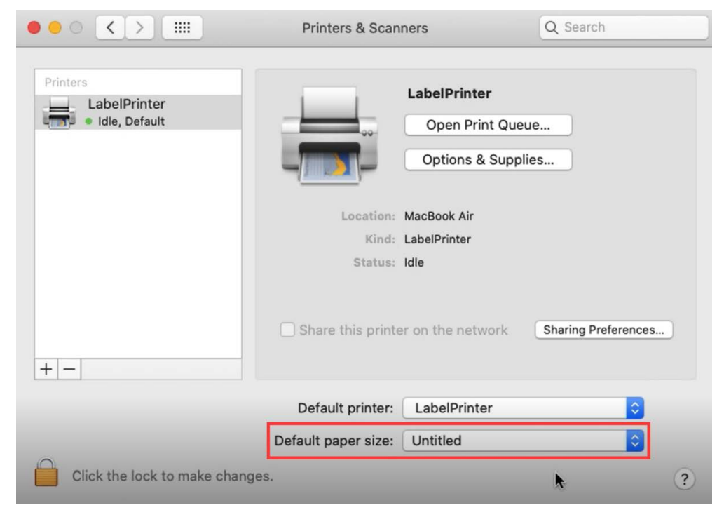 Mac: Select Default Label Size for Label Printer – MUNBYN Help Center